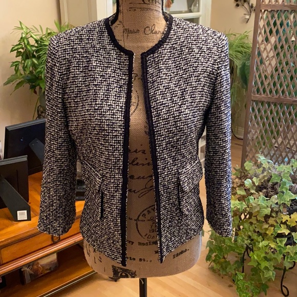 Express | Jackets & Coats | Express Black White Tweed Jacket | Poshmark